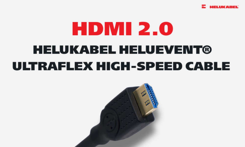 Smooth connectivity with HELUEVENT HDMI 2.0 UltraFlex high-speed cable